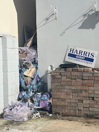Rubbish piled up