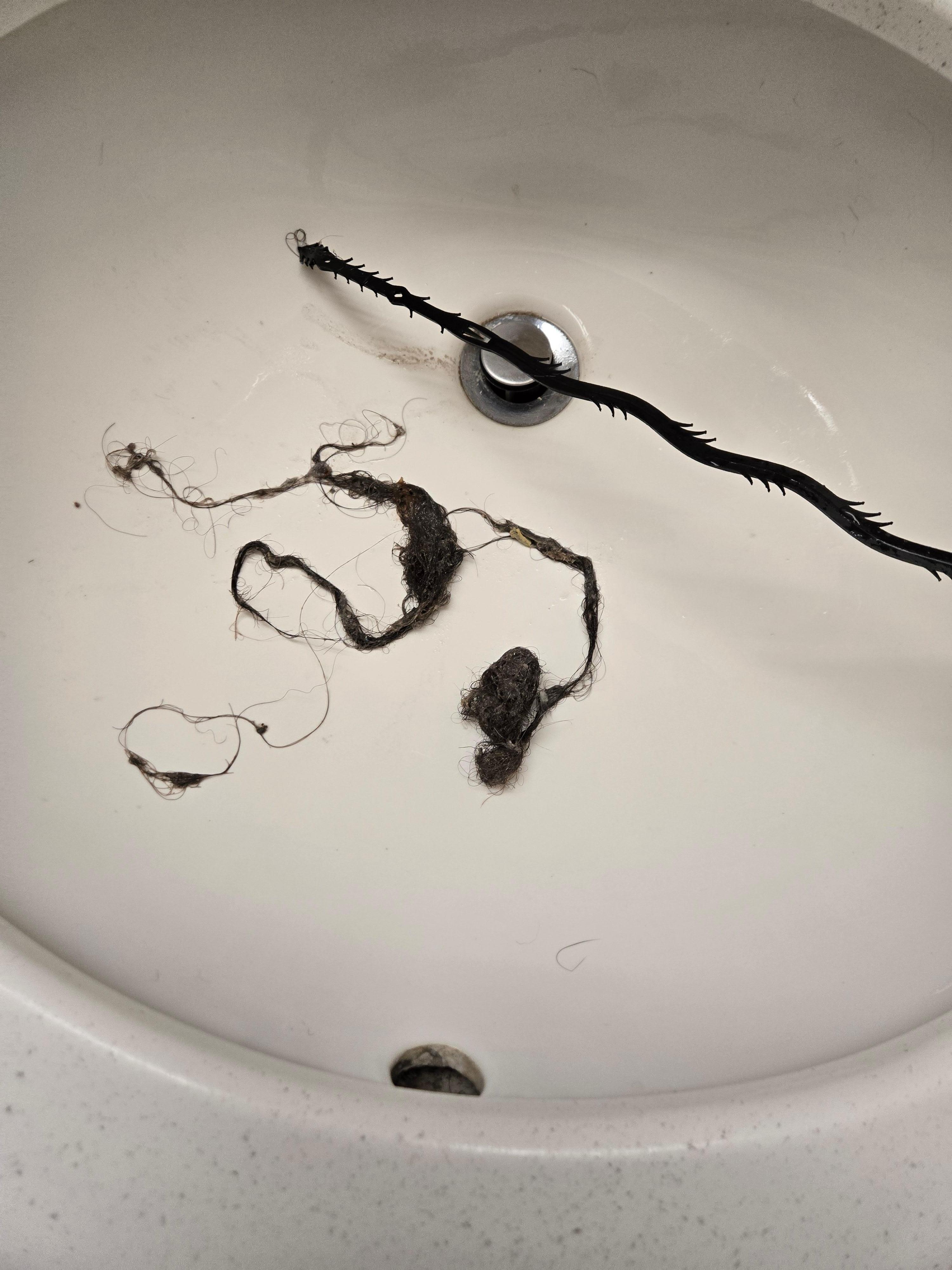 No one came to clear the sink. I did it.