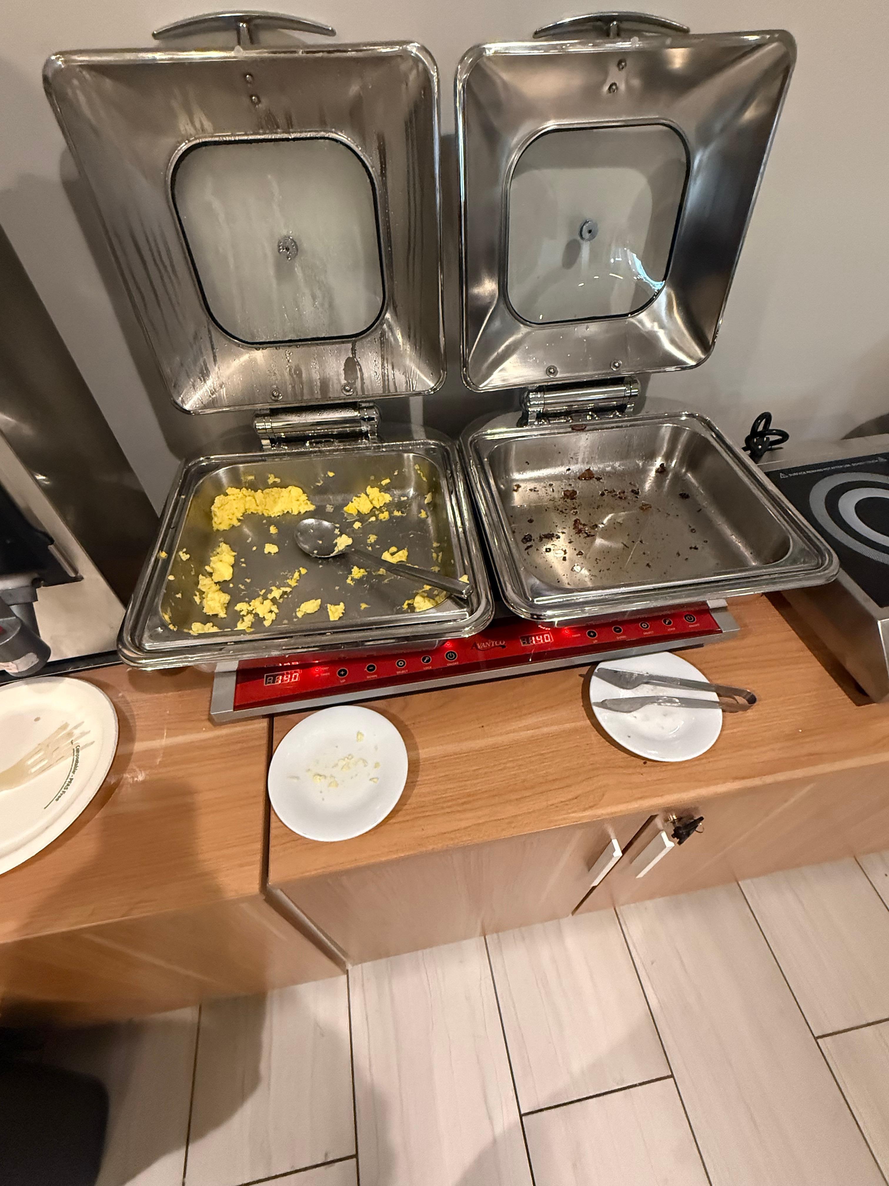 These trays were like this for 45 minutes 