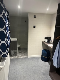 Downstairs bathroom and wardrobe is very inconvenient