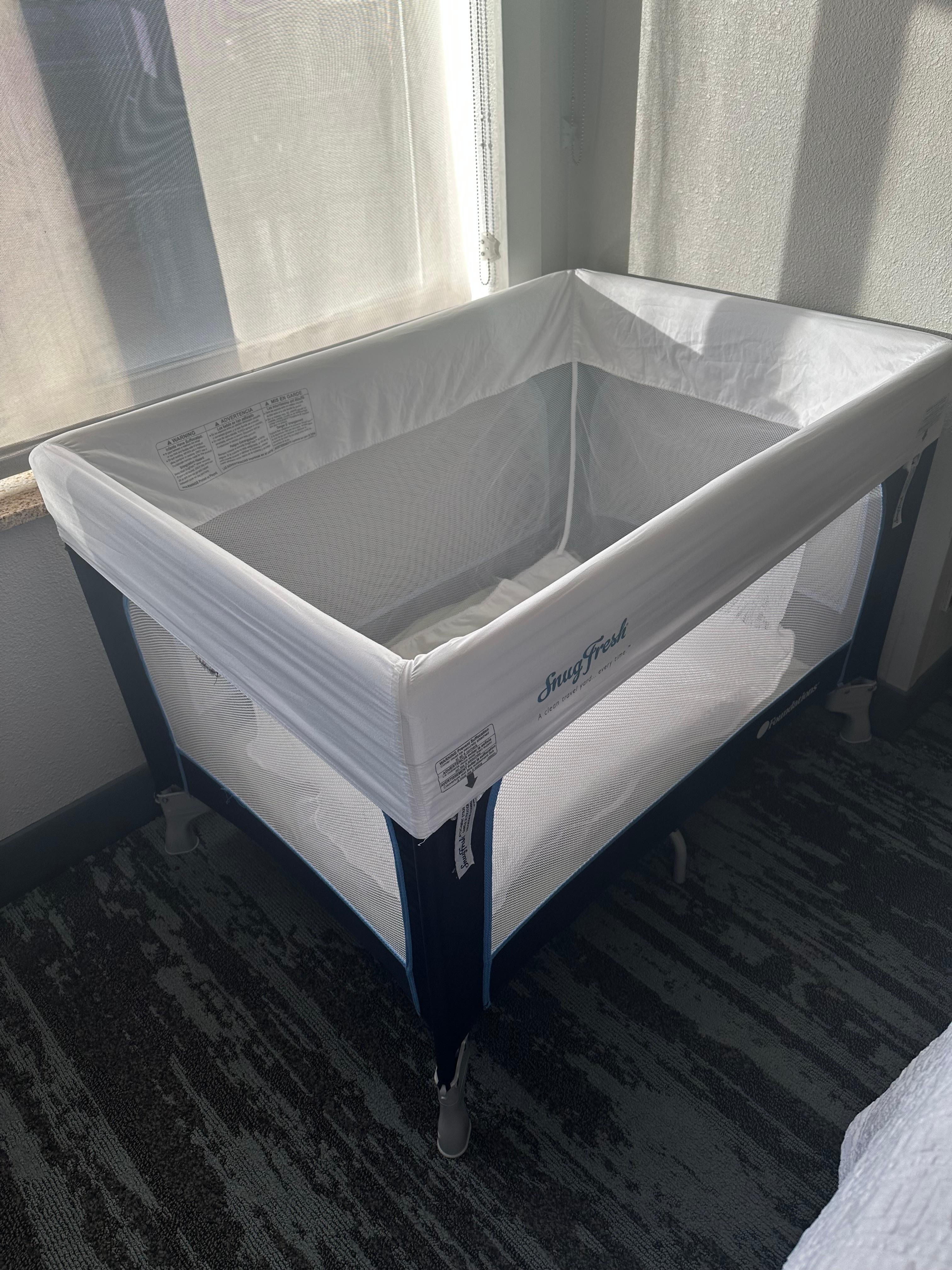 Clean and comfortable pack and play for baby