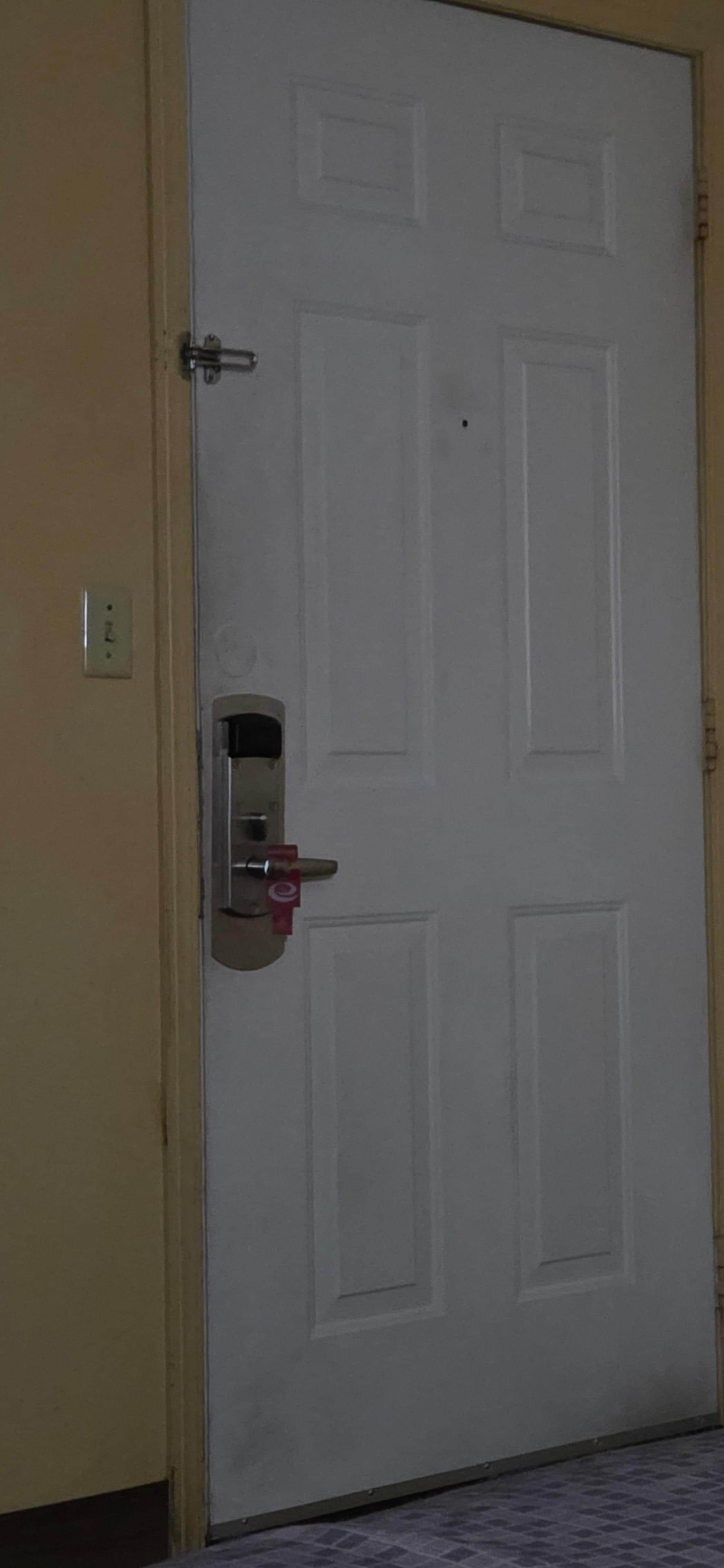 Filth all over this door. It was vile.