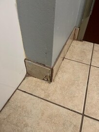 Broken tiles and fixtures