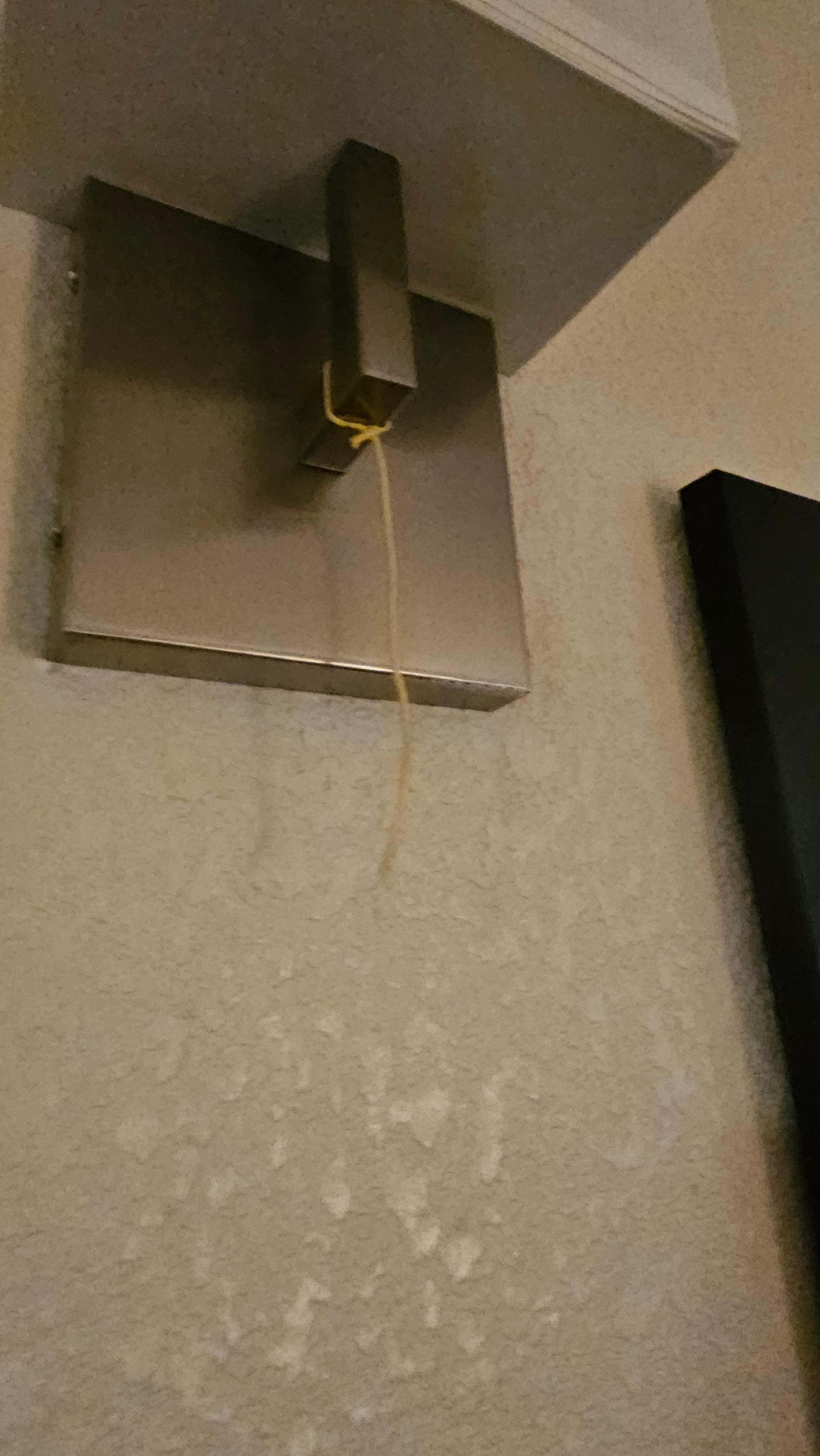 Random string hanging from the light 