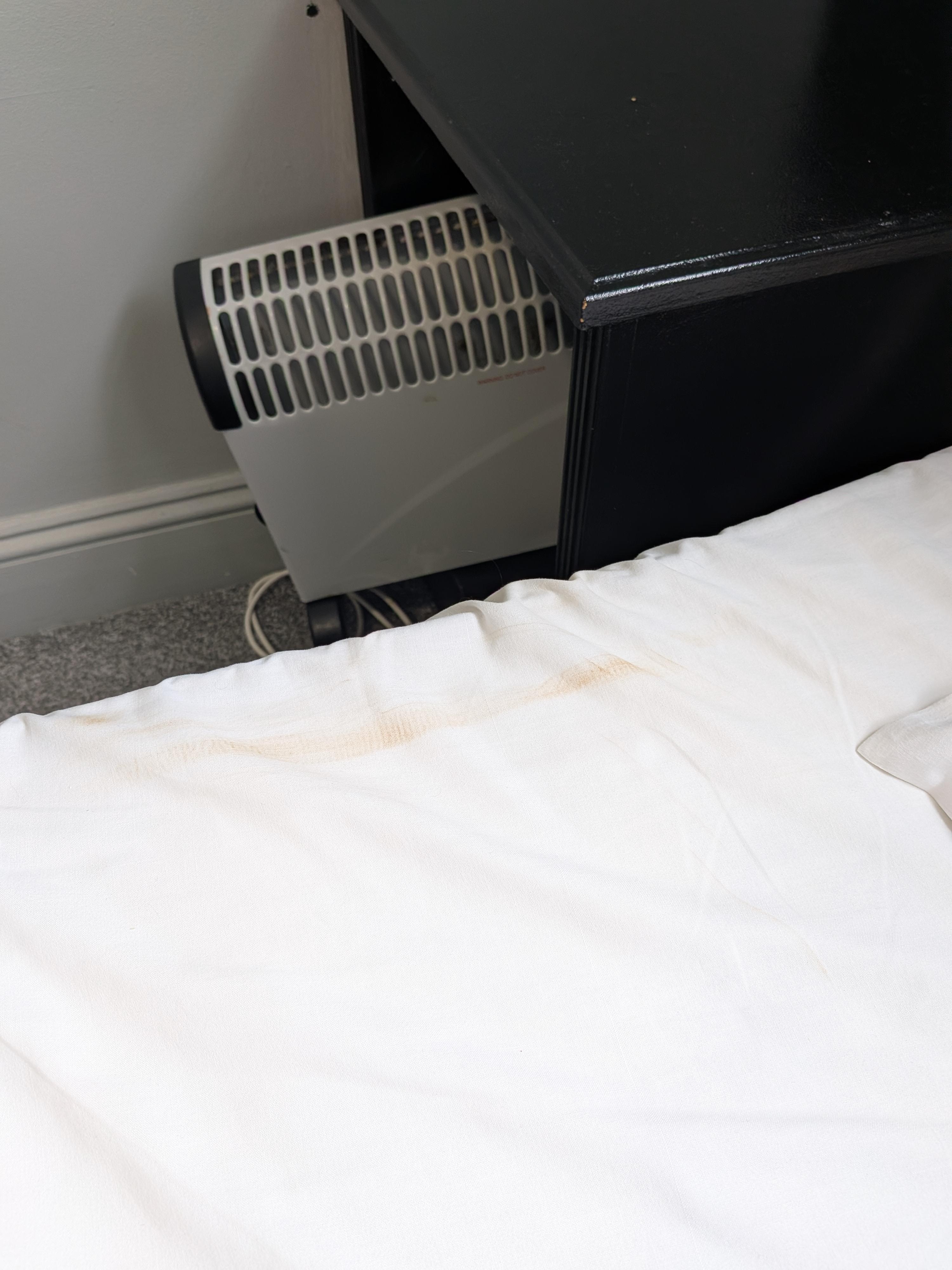 Burn on sheet