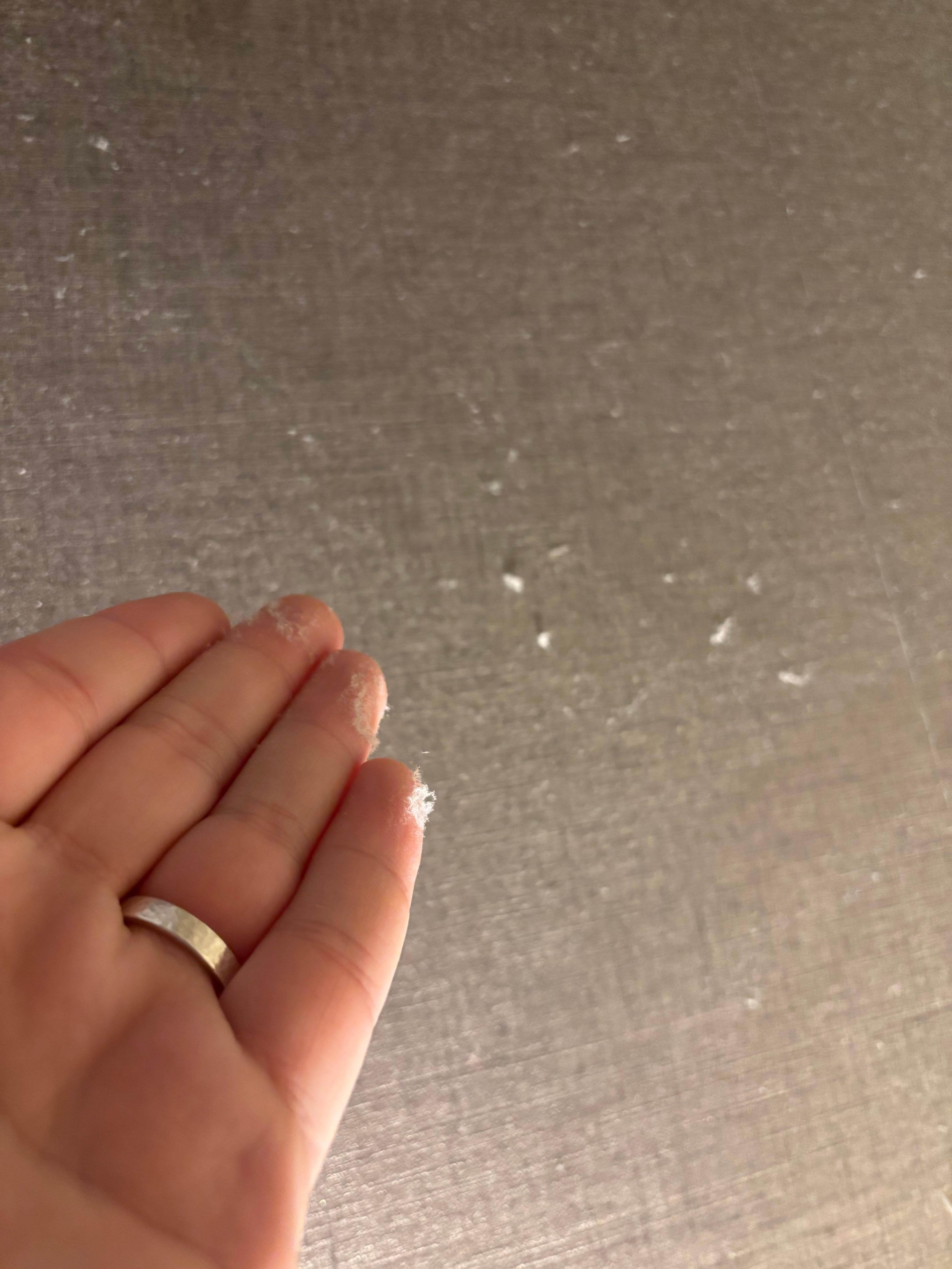 Dust all over the walls 