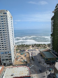 View of ocean from roof top pool