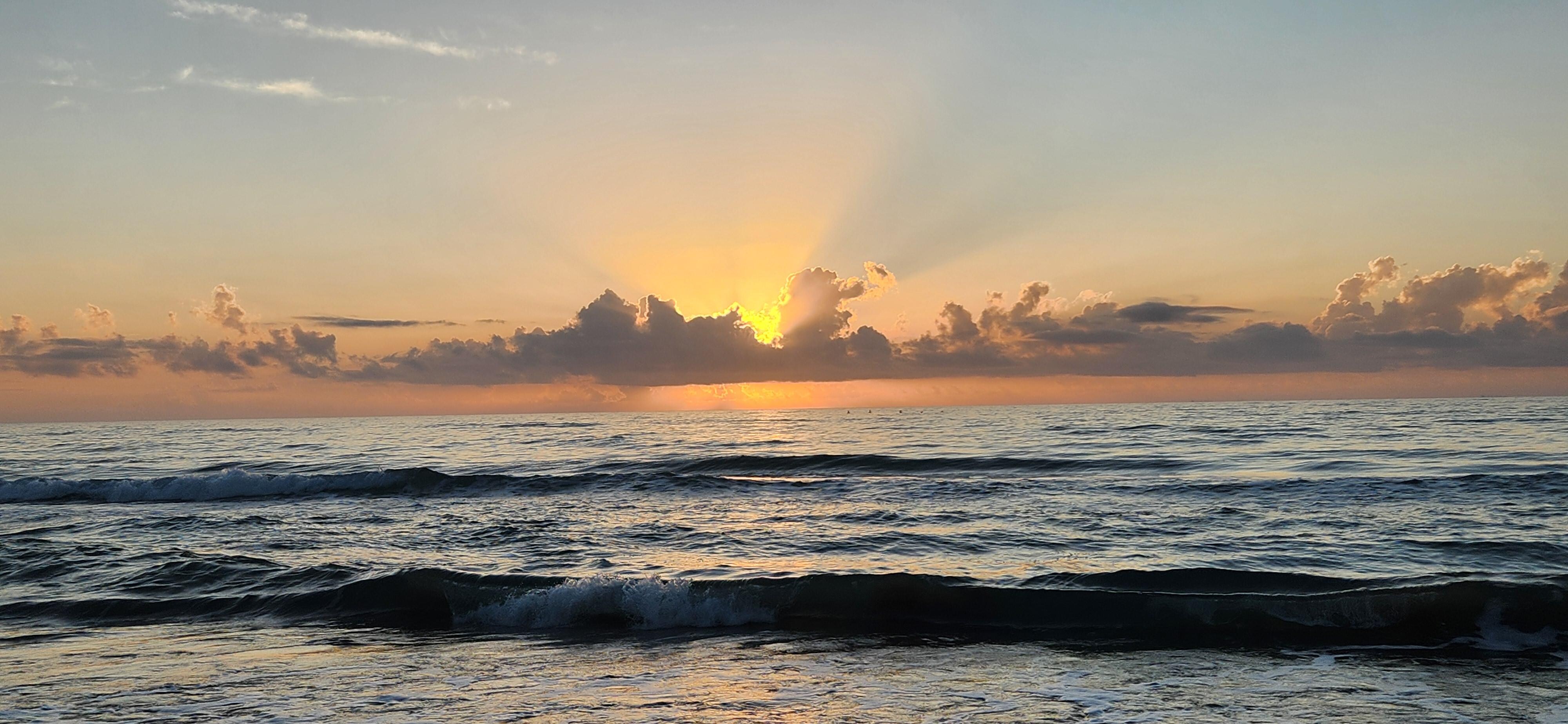 Sunrise from beach at property