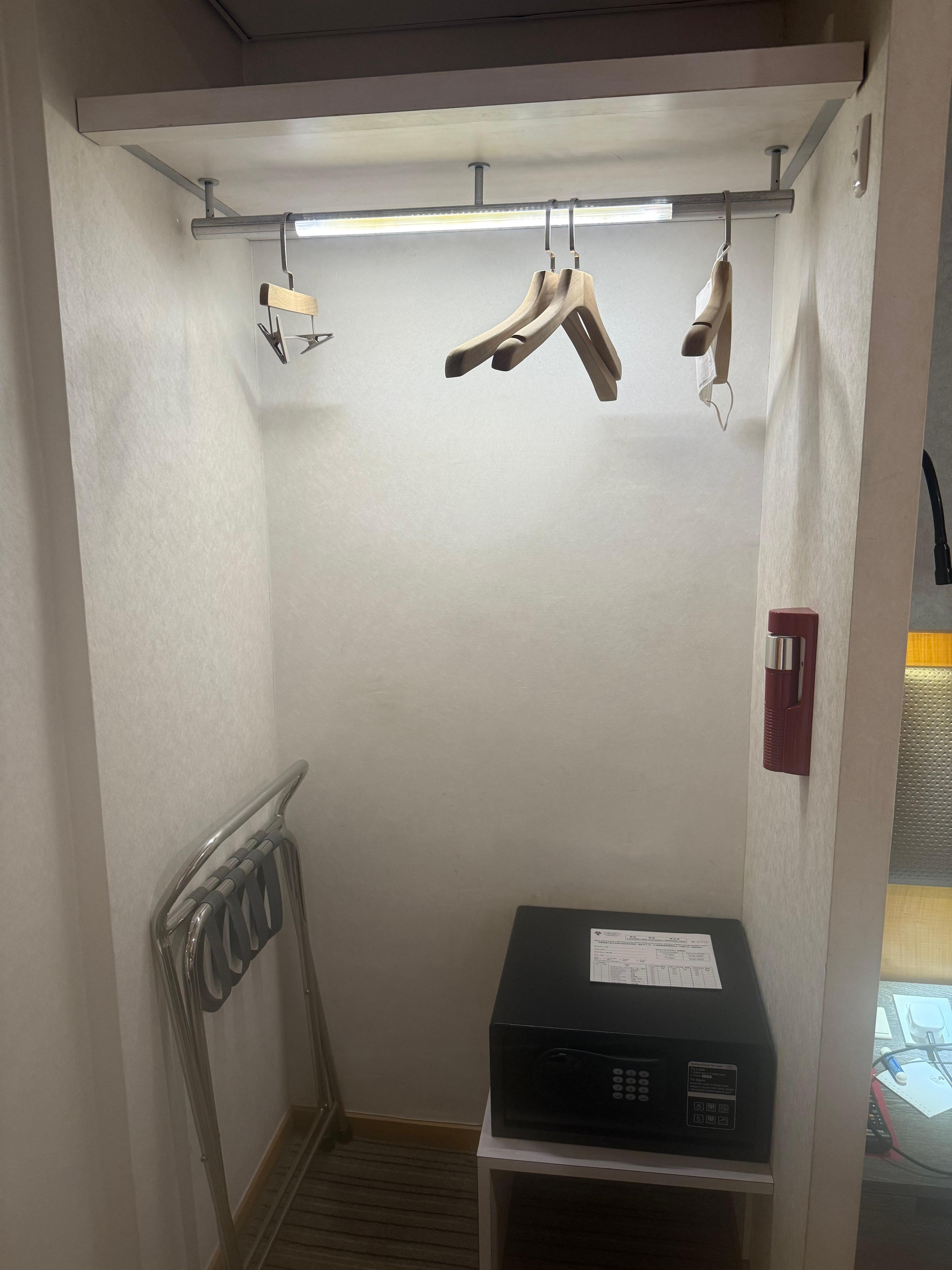 Can move the fridge and tea prep here. Unused weird size/space