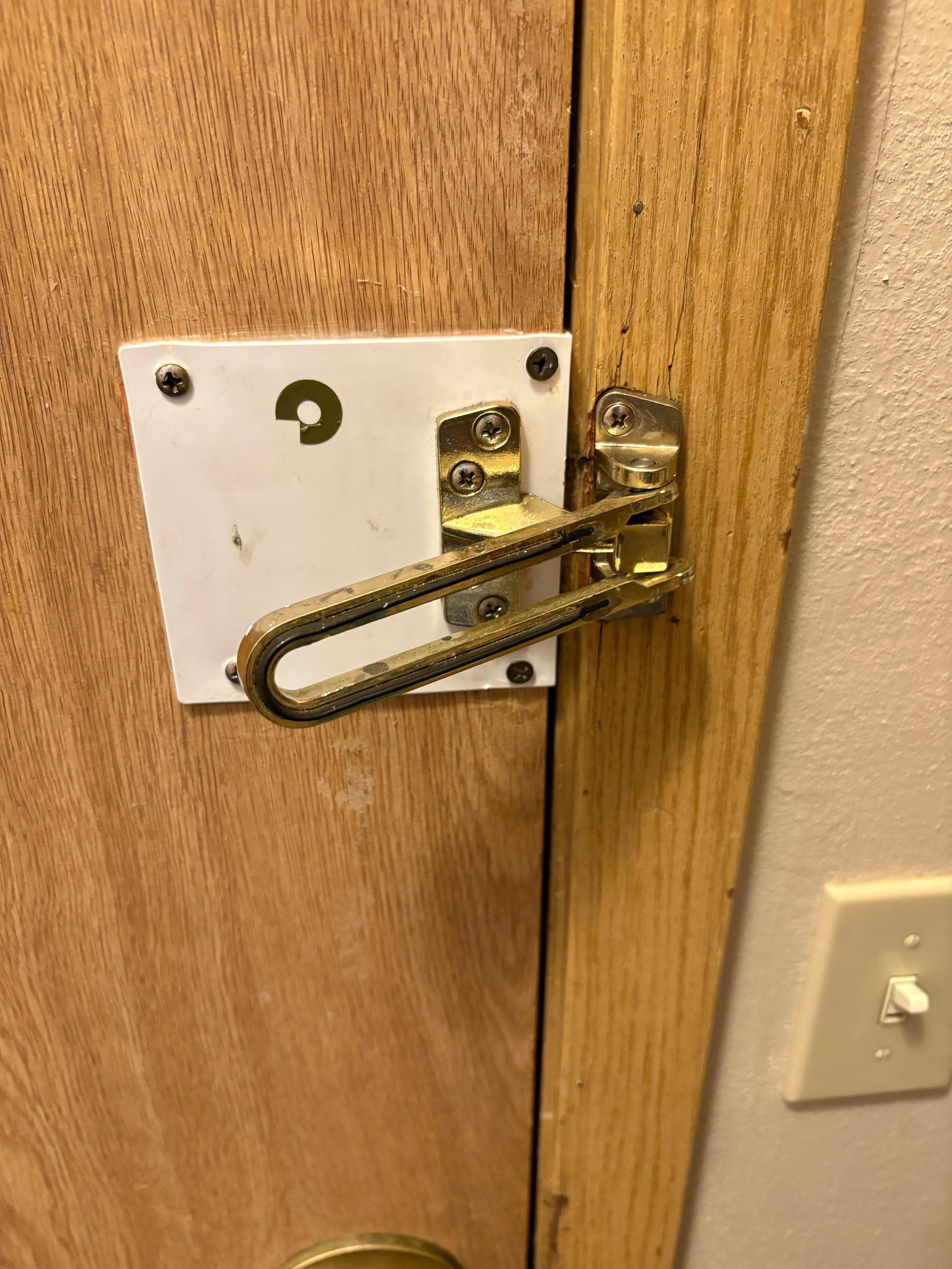 Door lock was loose 