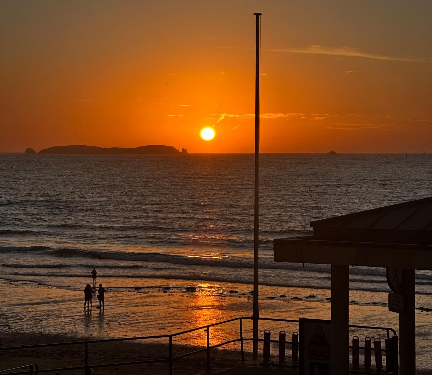 Sonnenuntergang, Blick aus dem Hotelzimmer