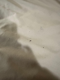 Burn holes in comforter