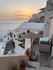 Sunset view from steps to our room