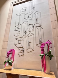 The interior art of the lobby area
