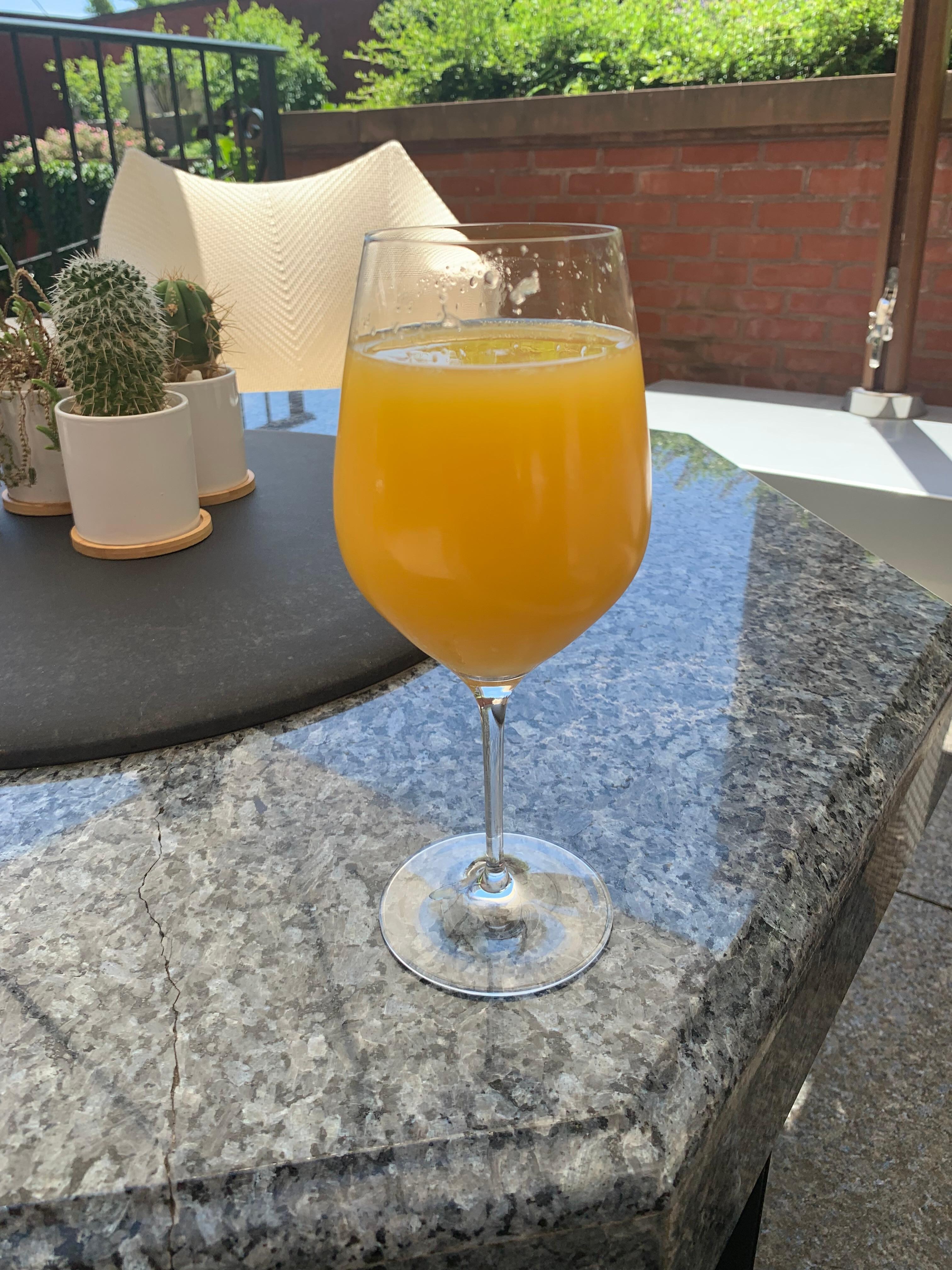 The perfect glass of OJ.