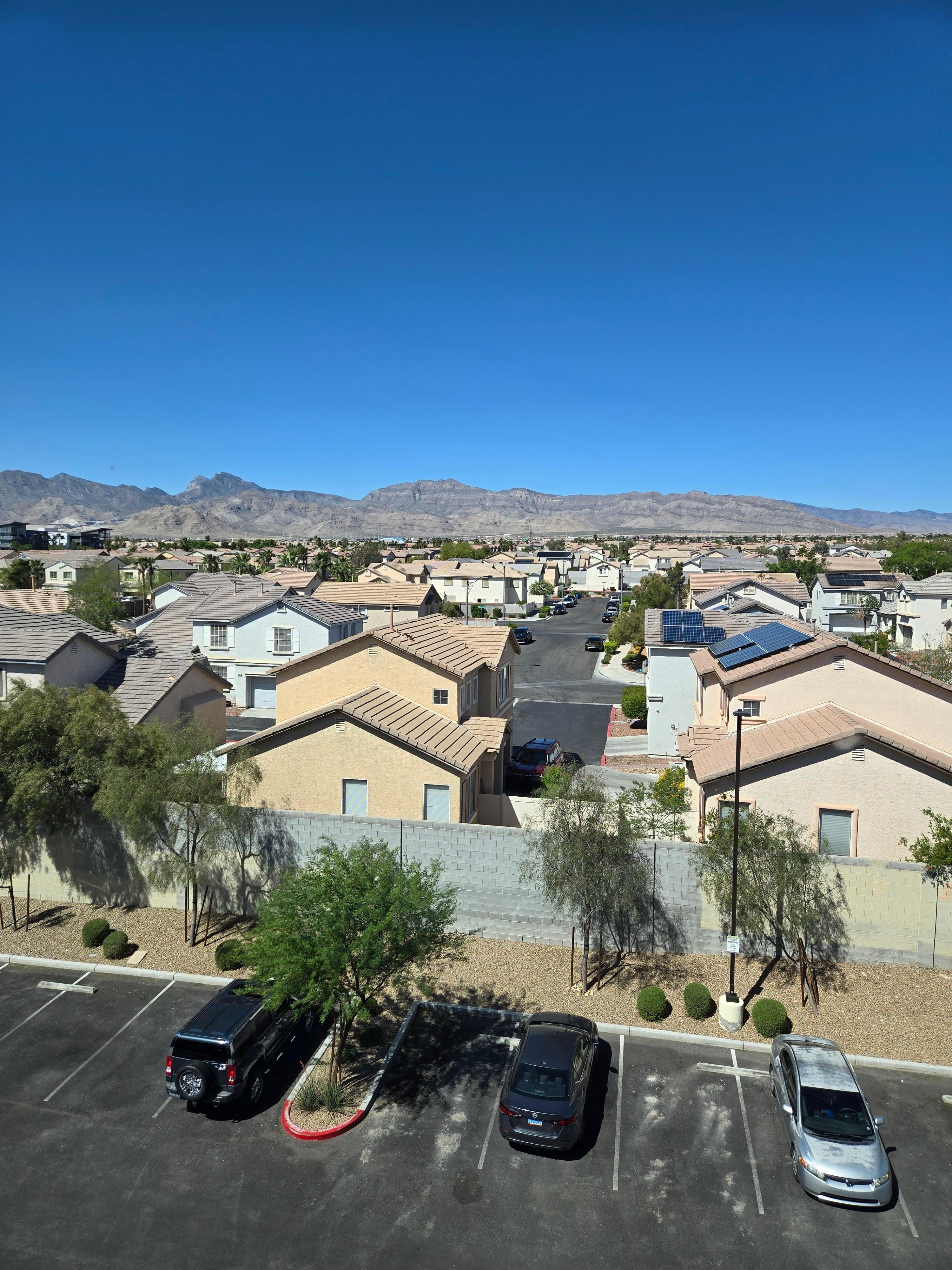 View from our window, nice area. Felt safe.