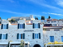 Hotel with castle in background