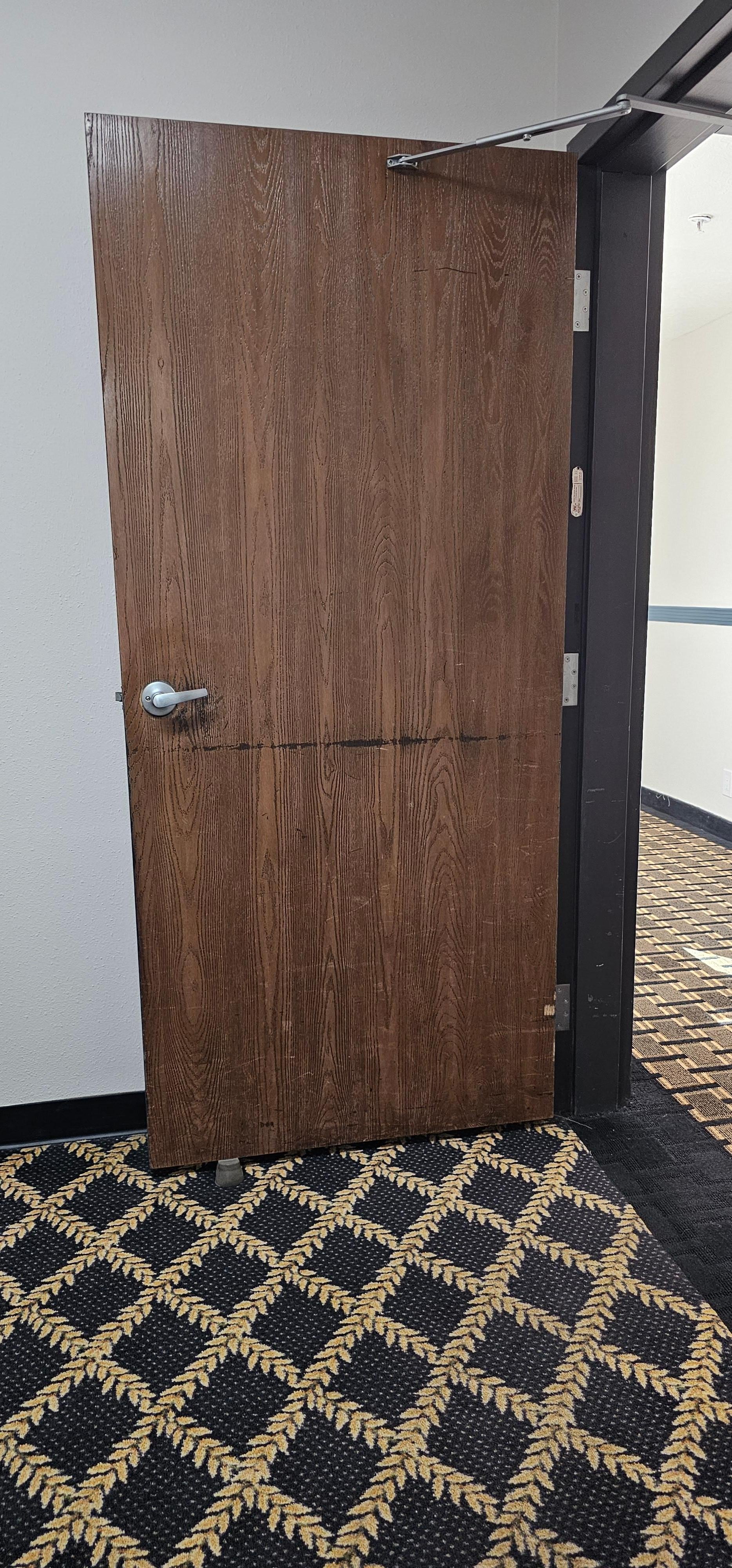 Firewood blocked open