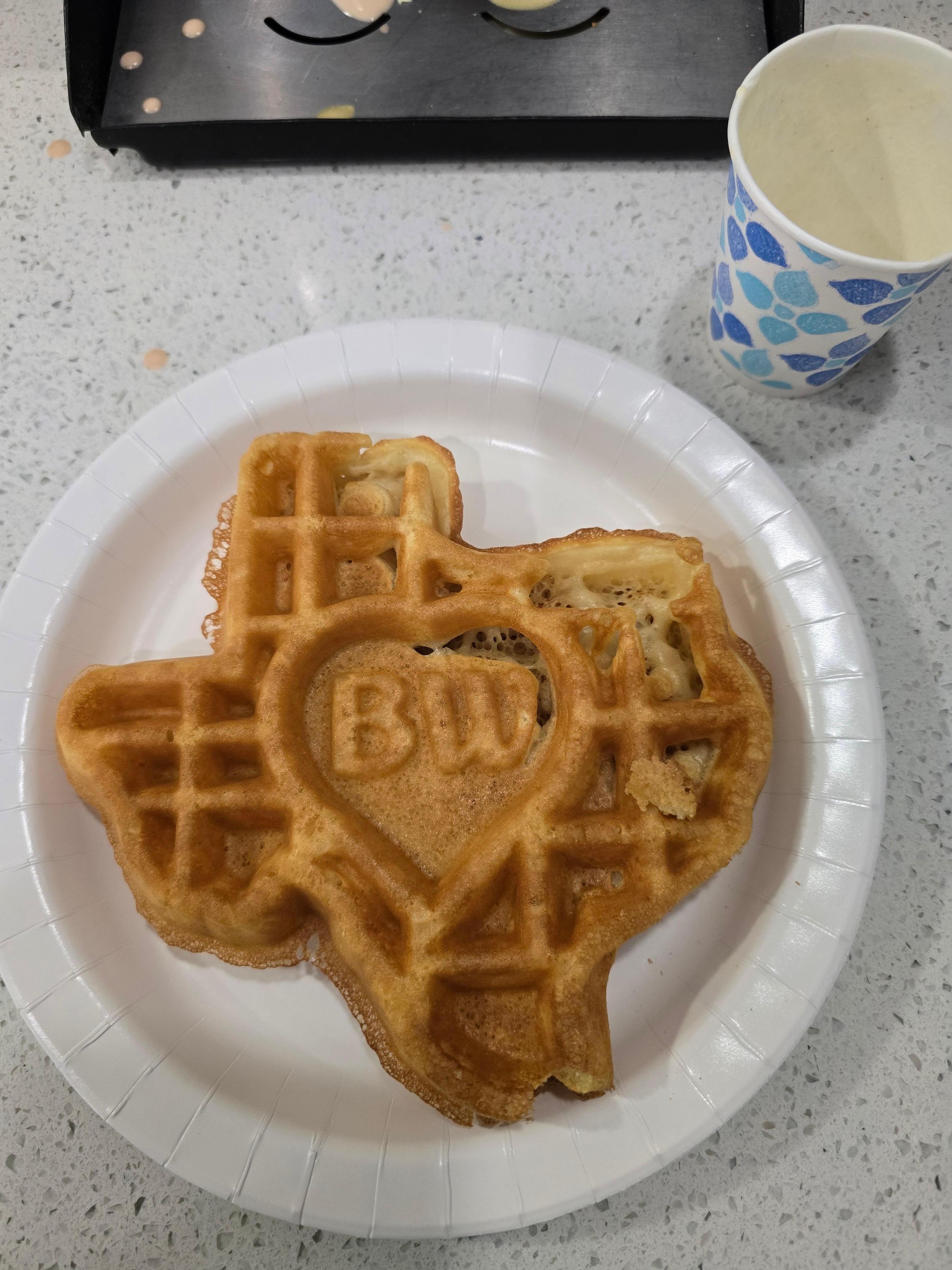 Texas shaped waffles! 