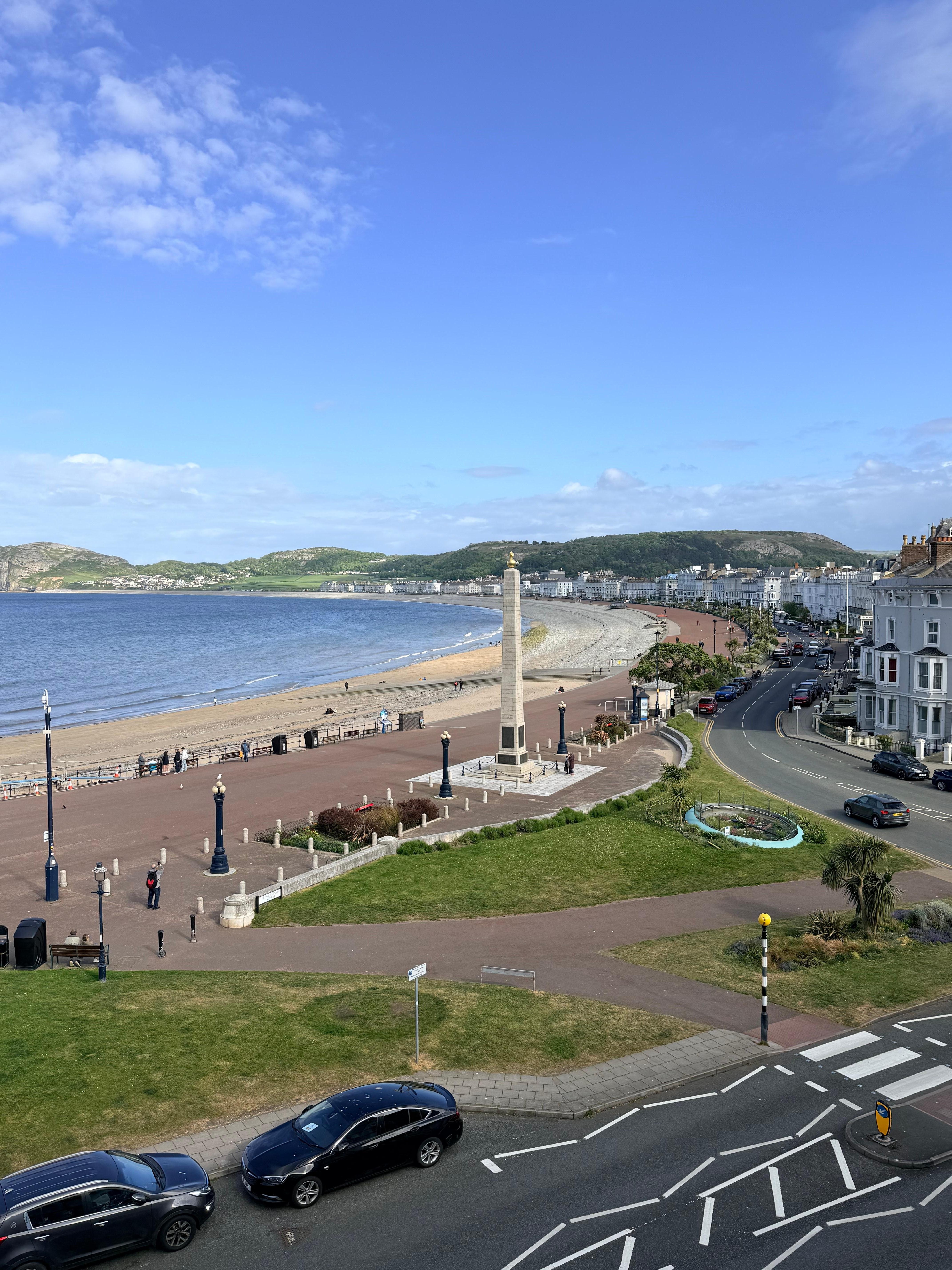 View down the promenade from room window
