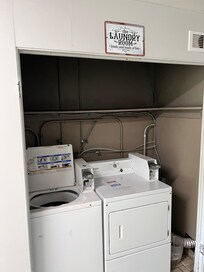 Tolle Möglichkeit seine Kleidung zu waschen.