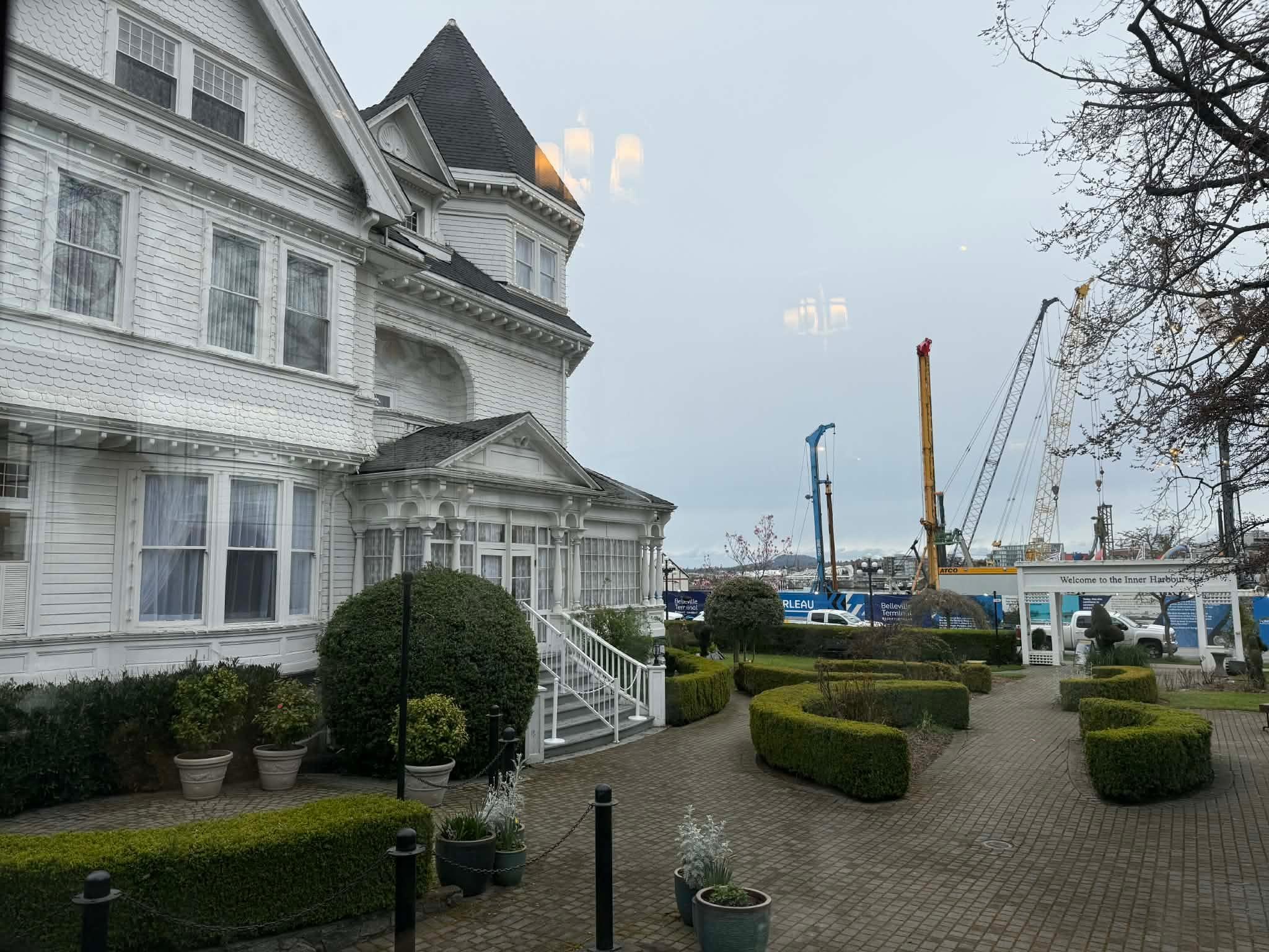 Window view from the dining area