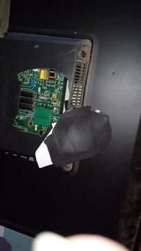 The TV just fell off the wall one morning. It had obviously been taped with a sticker from Best Buy where it was broke.