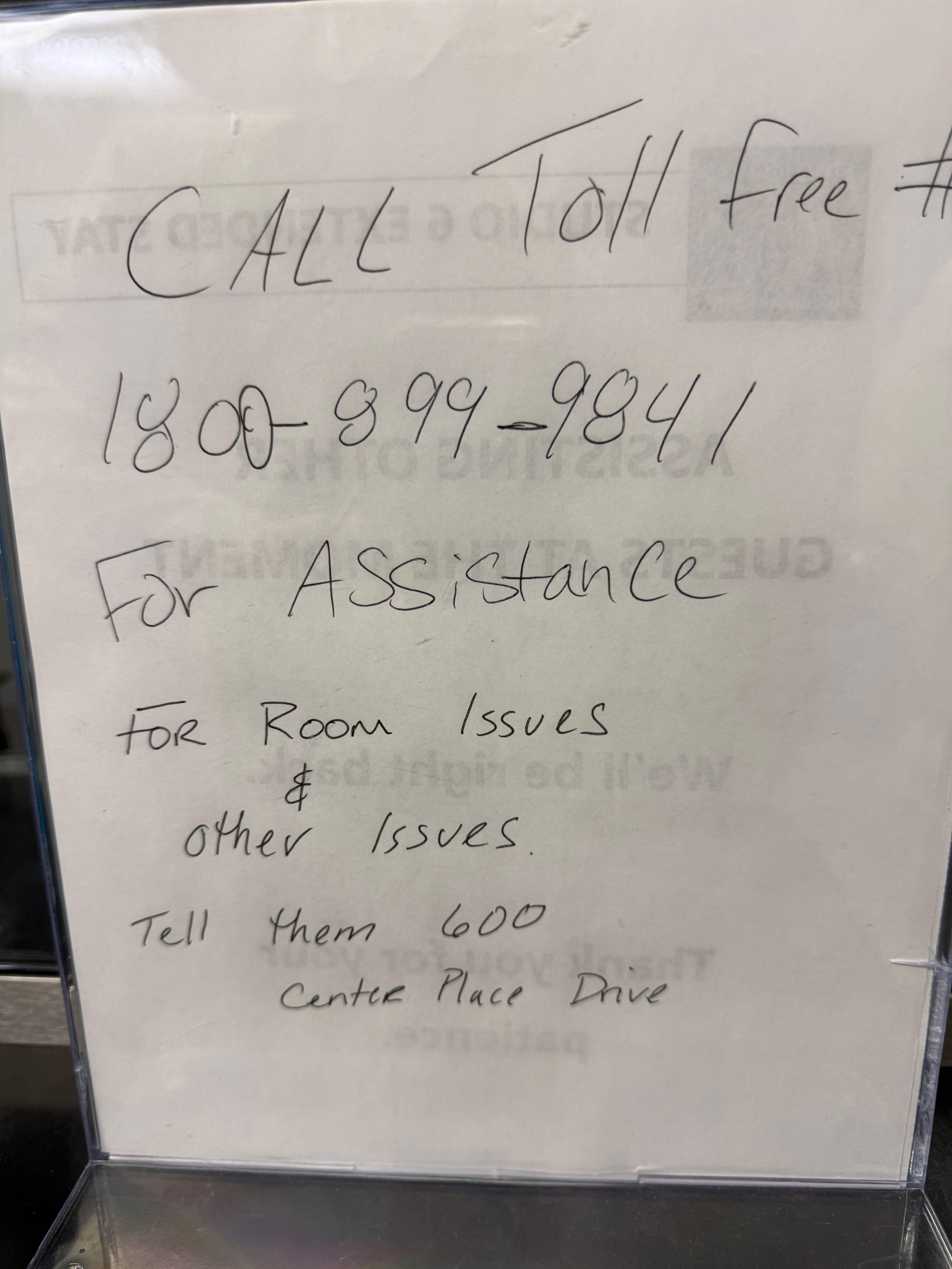 No one at this number was able to help. 