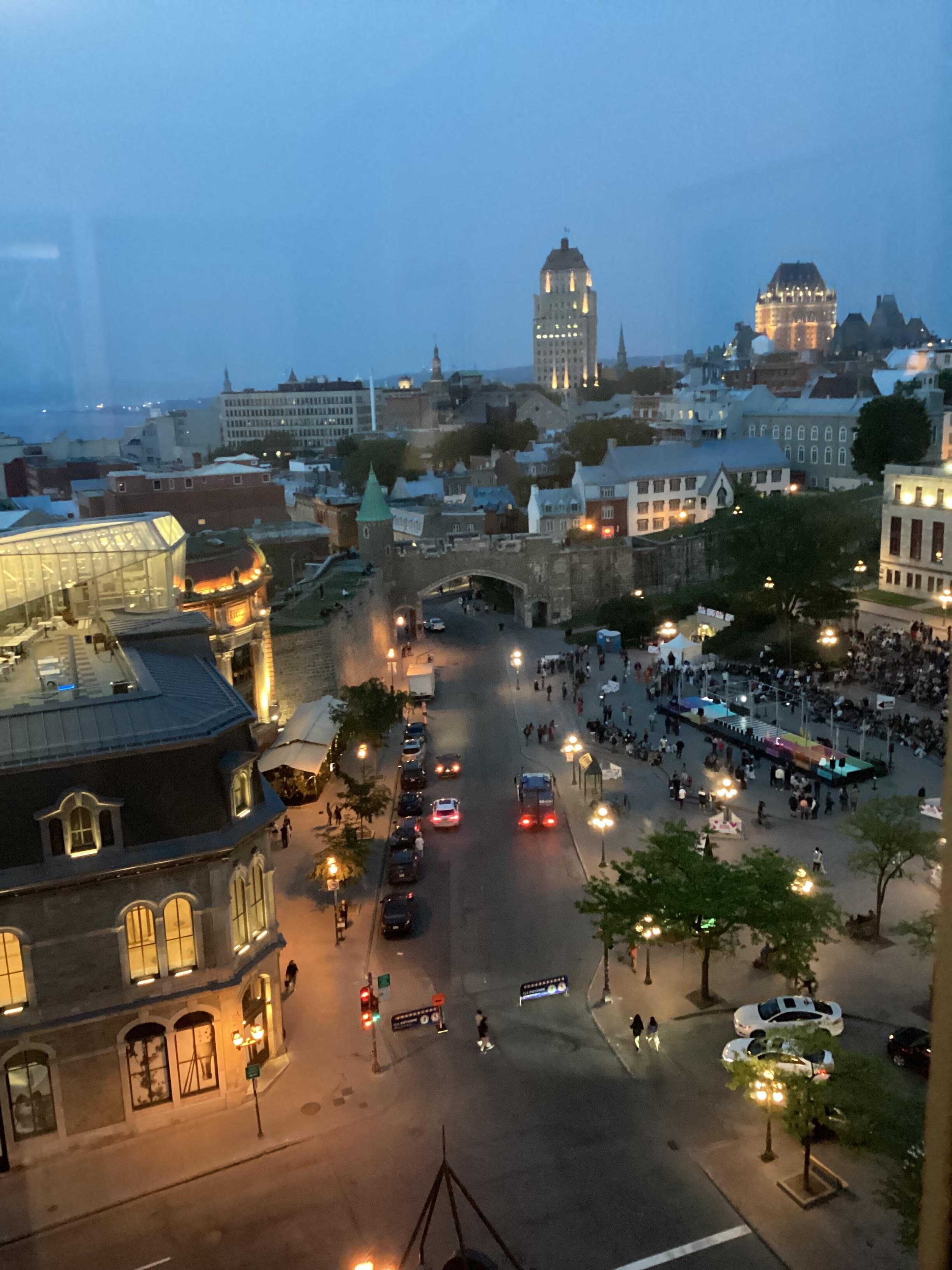 Evening view from our outside room. Lovely!