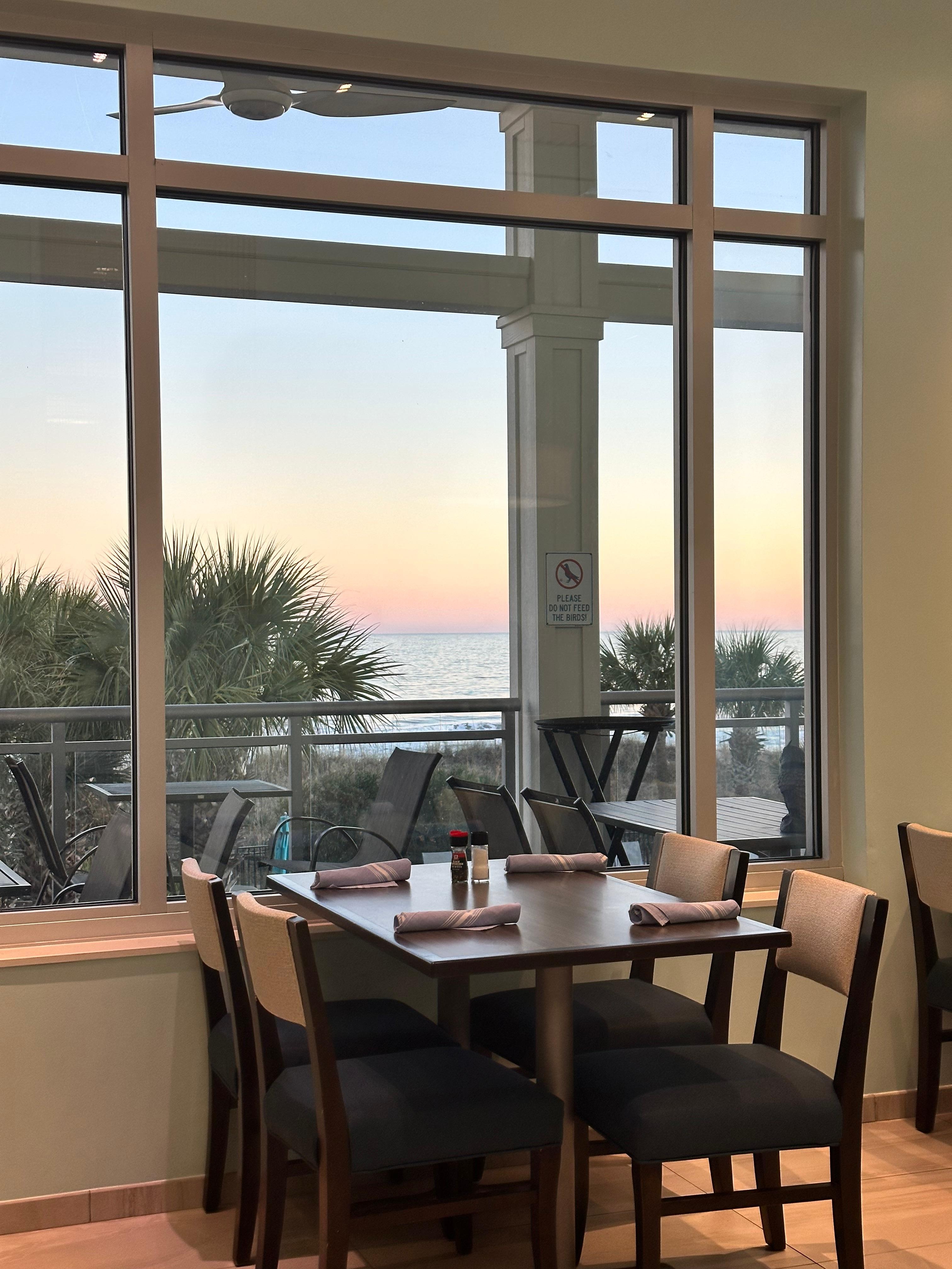 Our view during dinner