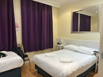 Clean bedding and comfortable bed