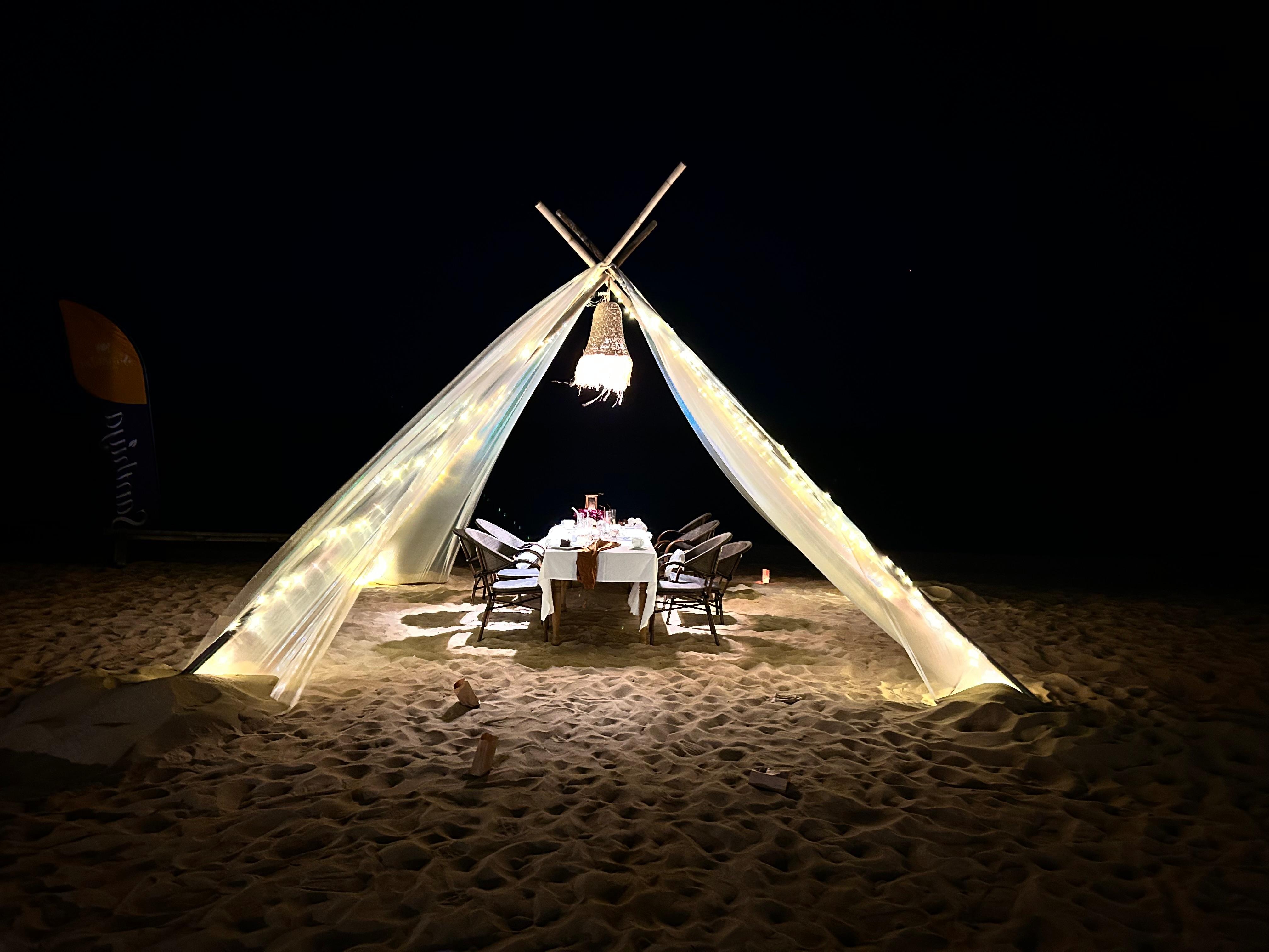 Privat middag på stranden…