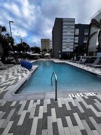 The pool area