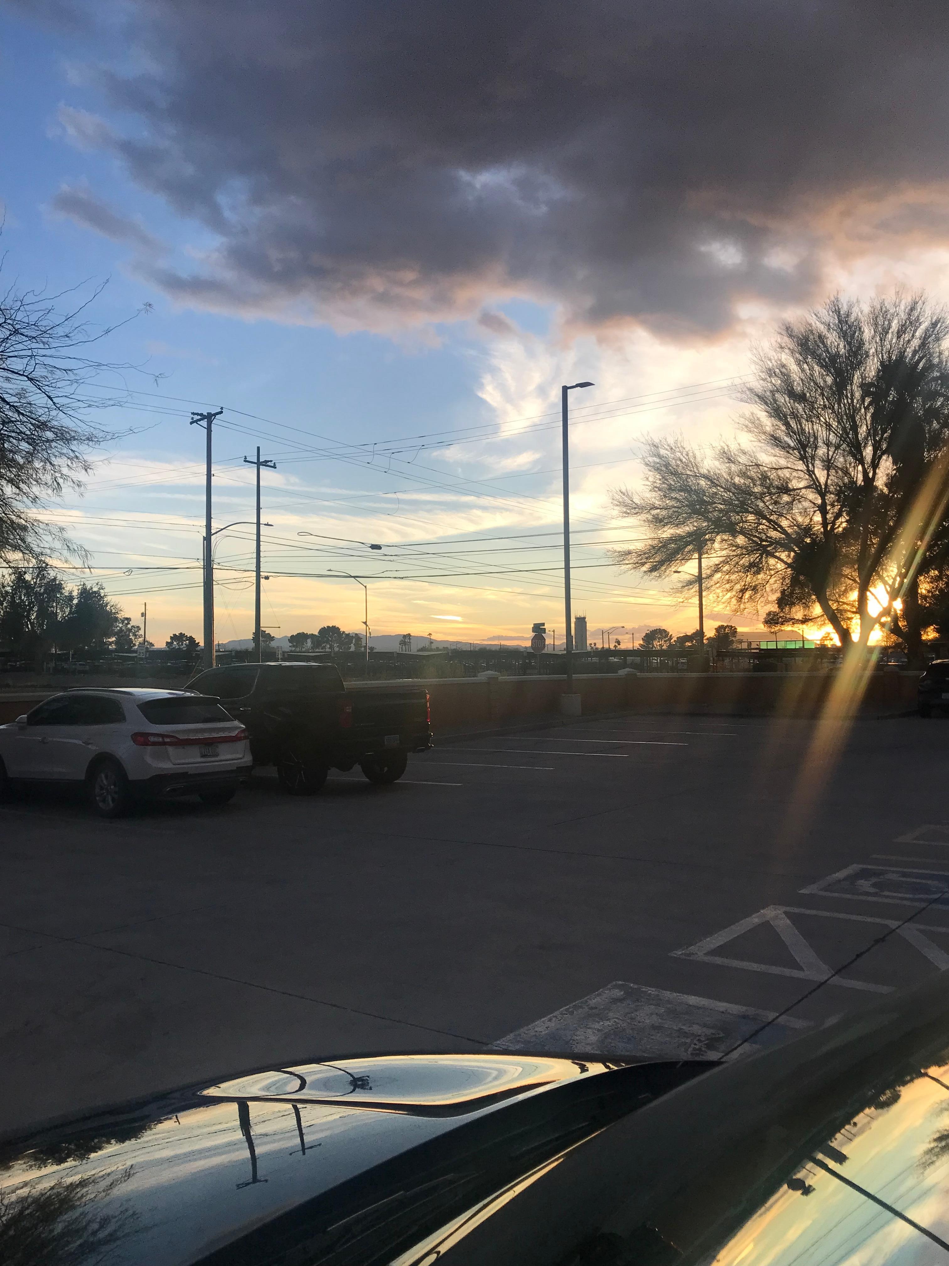 Walking out the front entrance; this is what our view was.🫶🏽