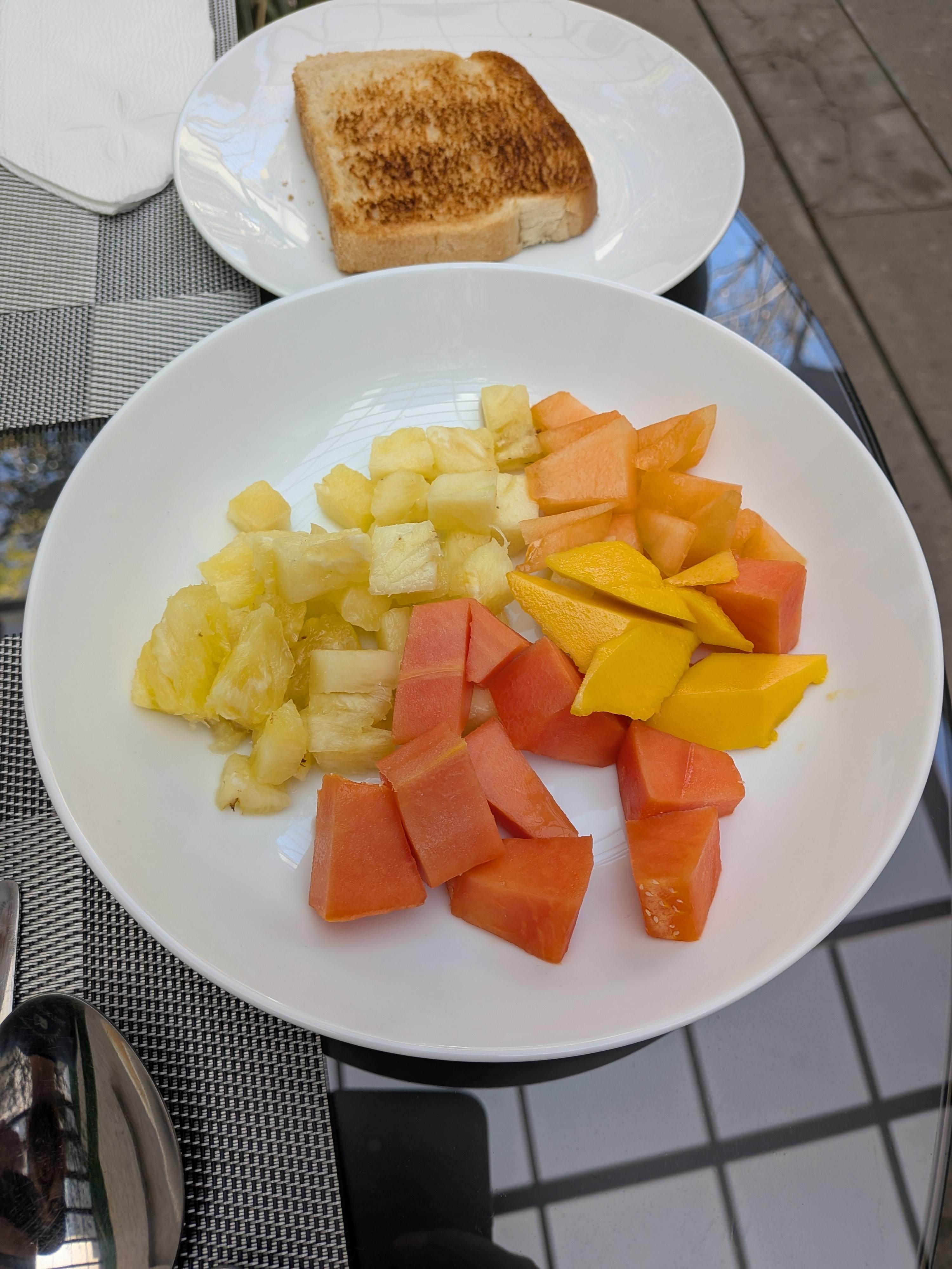 Yummy fruit at breakfast