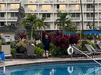 Our room overlooked the pool and the ocean