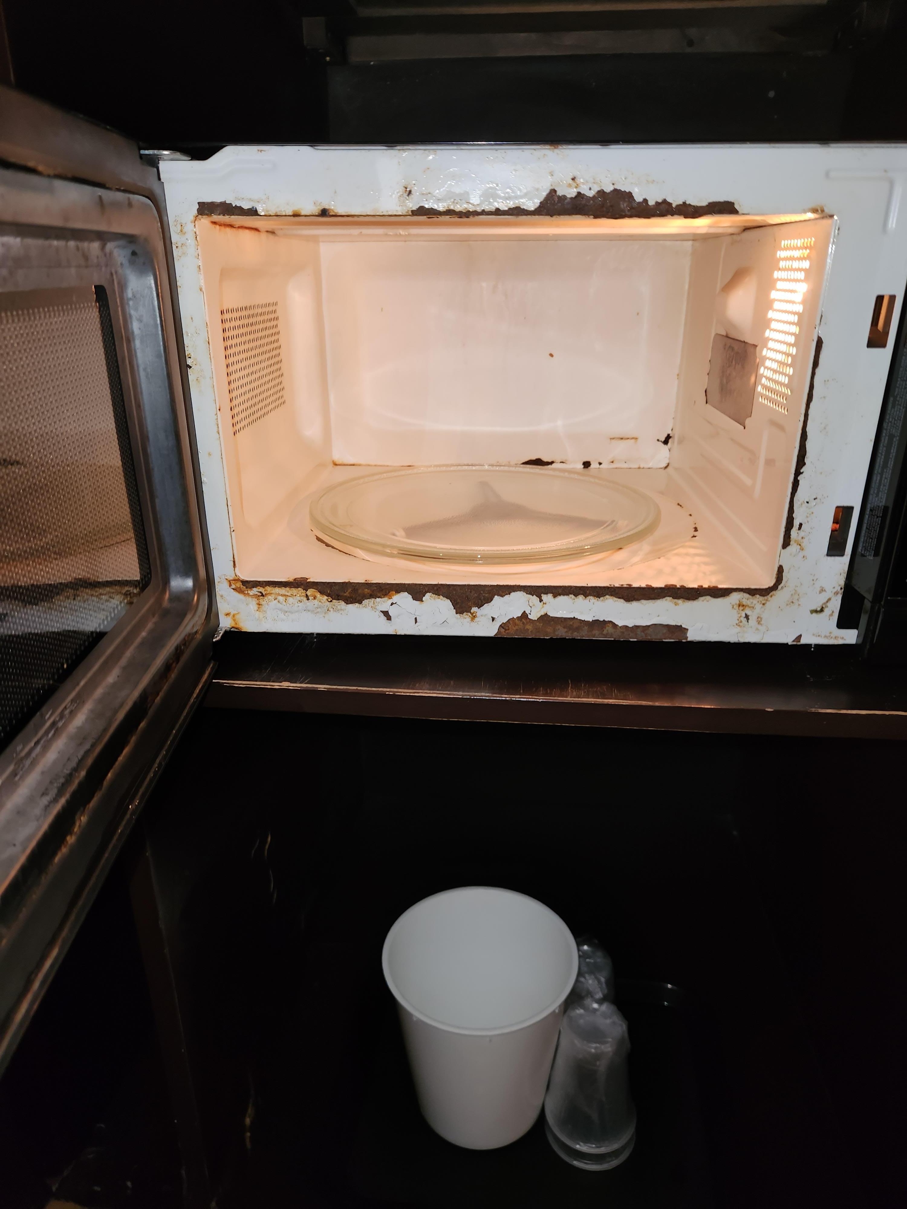 Rusty unsafe Microwave
