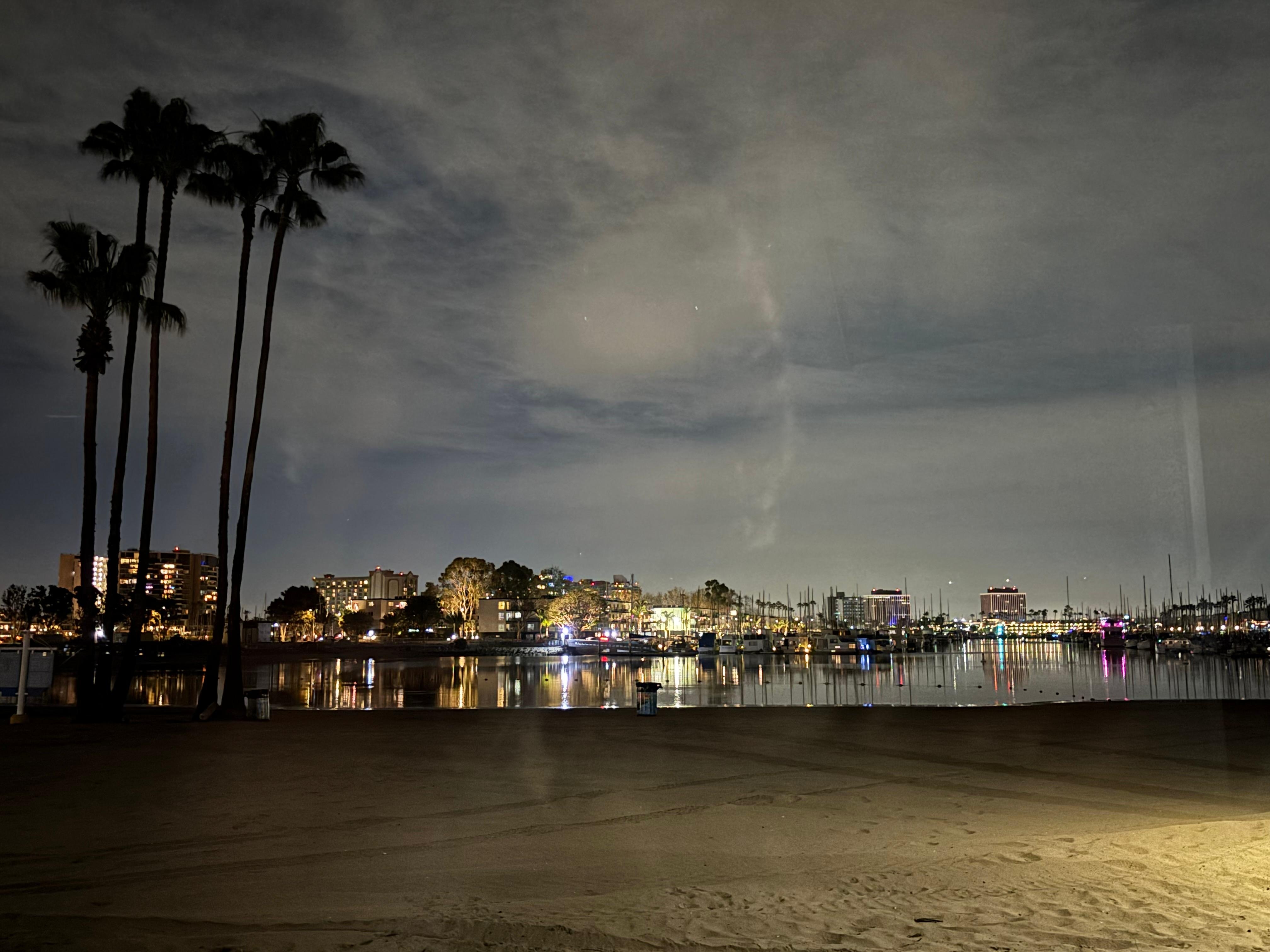 Ground level floor at night