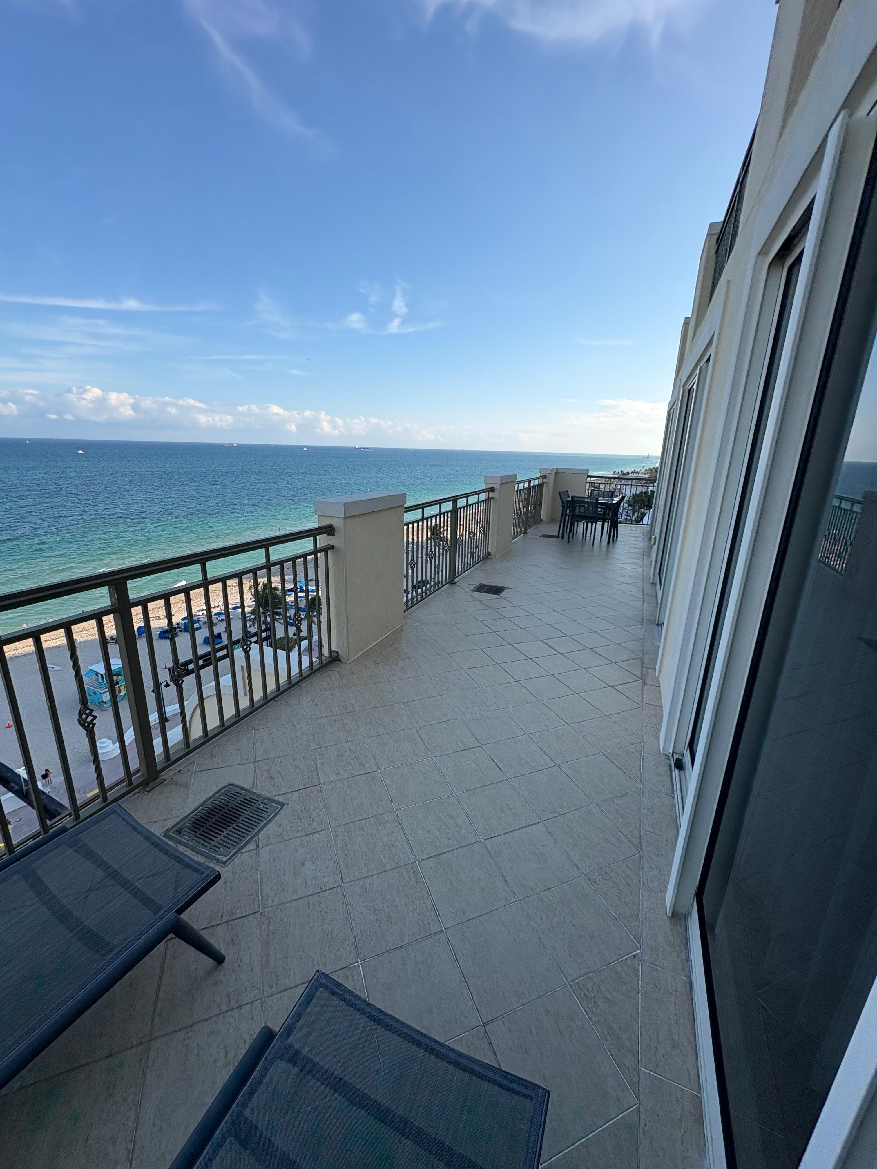 Balcony. The balcony is accessible from the bedroom and sitting area.
