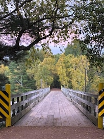 The beginning of the hiking/bicycling trail