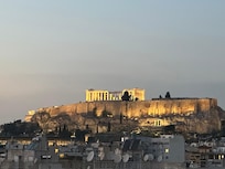 Udsigt fra fælles pool område på taget