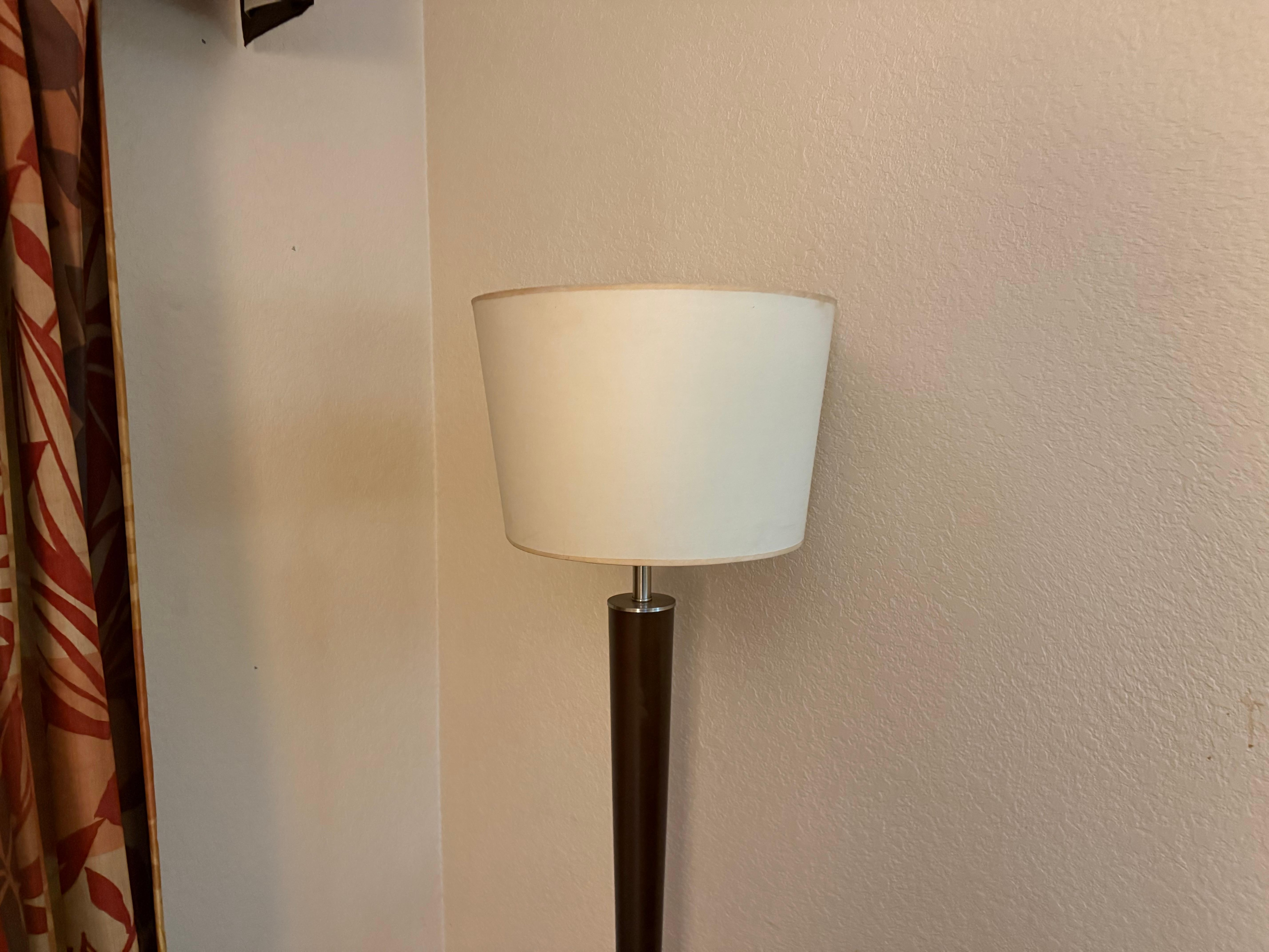 Lamp shade was nasty and I believe it was upside down