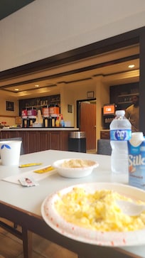 They have a breakfast buffet delicious!