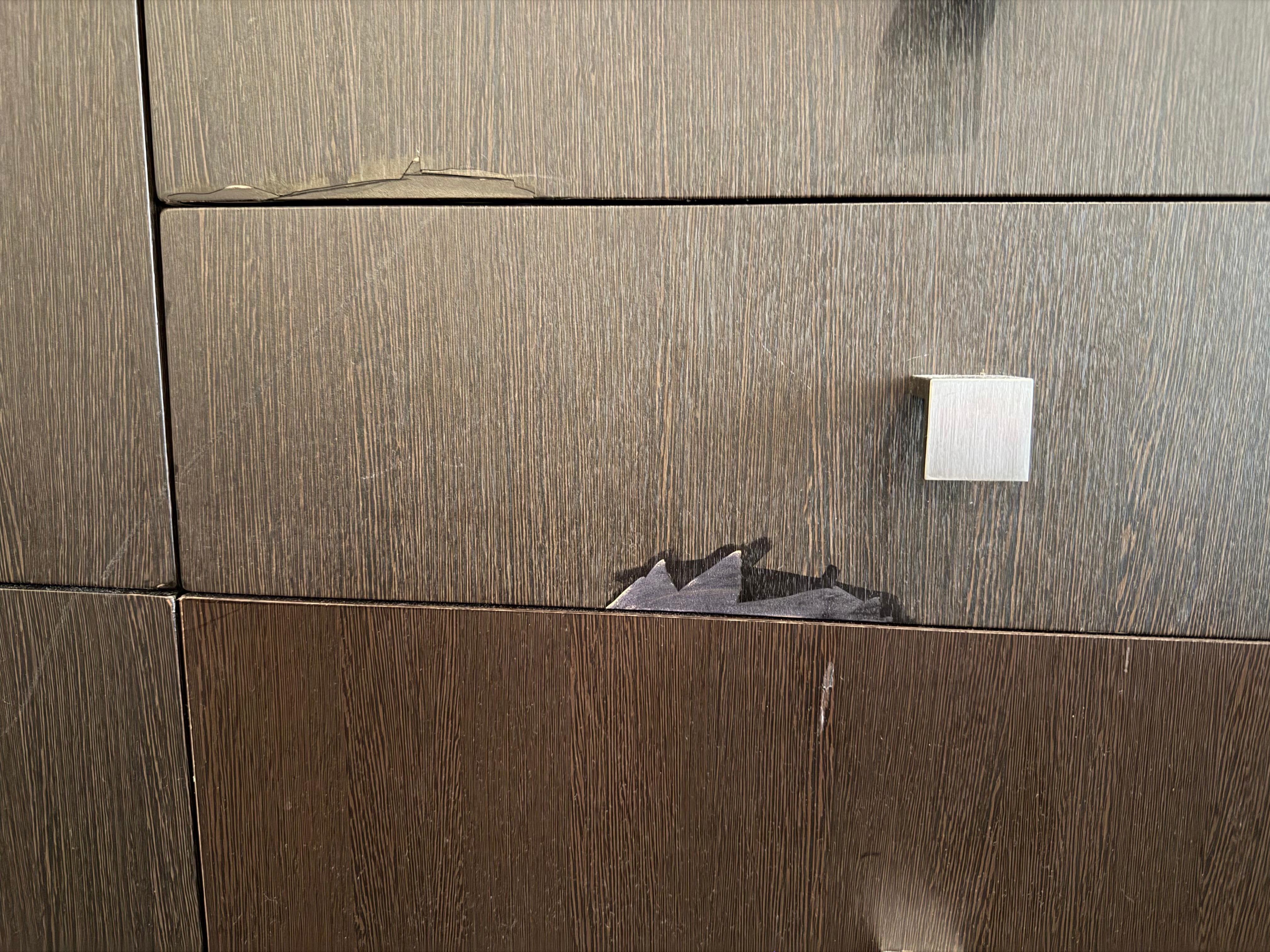 Drawers for clothes are very worn