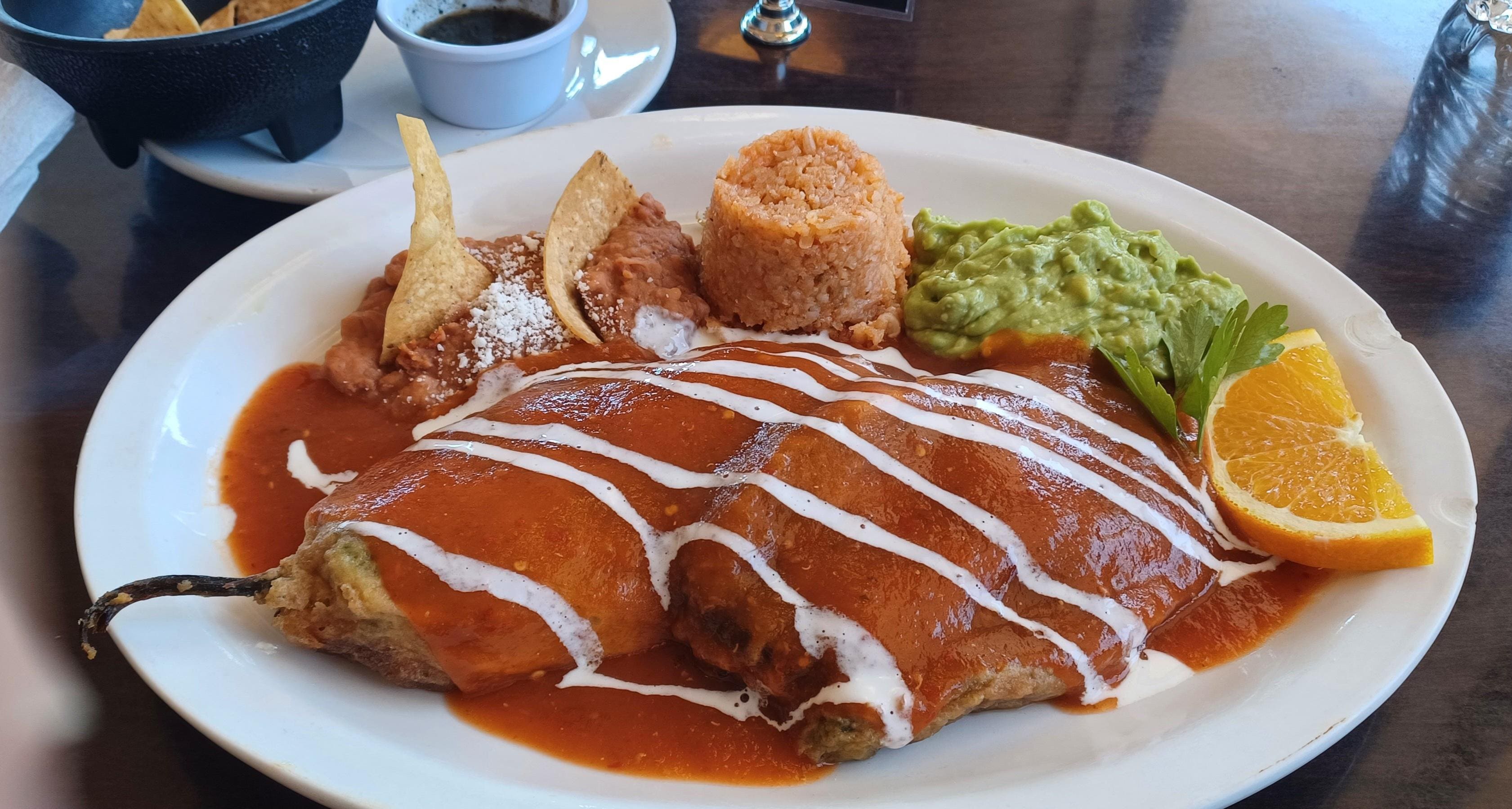 Chile Relleno. So good. With two Dos Equis...$18.