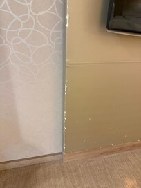 Damaged wall covering