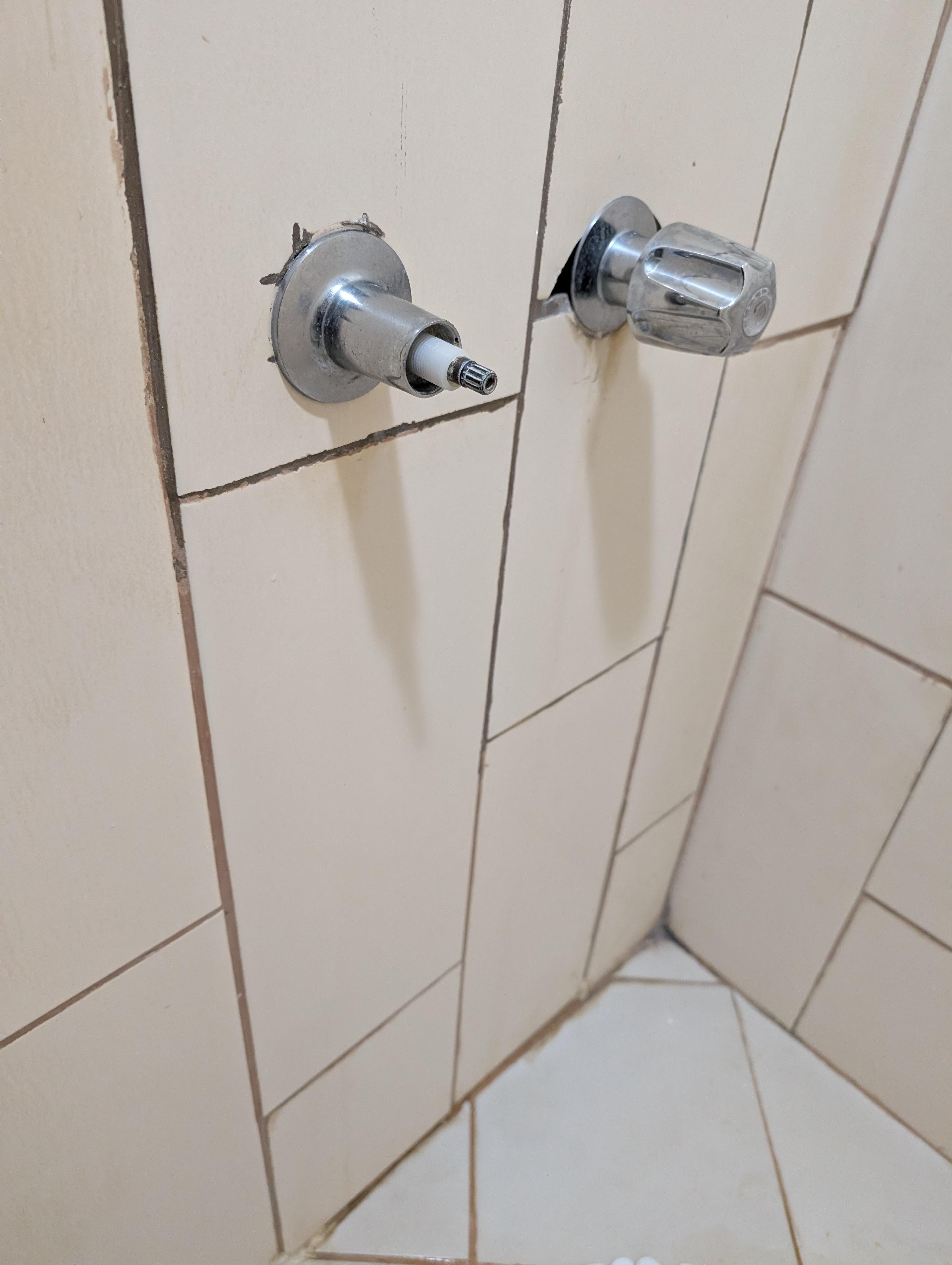 Missing hot water knob