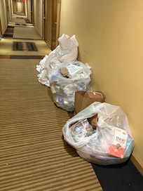 Taken after house keeping left. Smell is terrible.