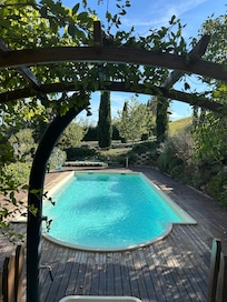 The pool there.