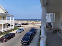 View from my room. I had an Oceanview room with terrace. This room is not ocean front. My mistake when booking. There are oceanfront rooms with a terrace.